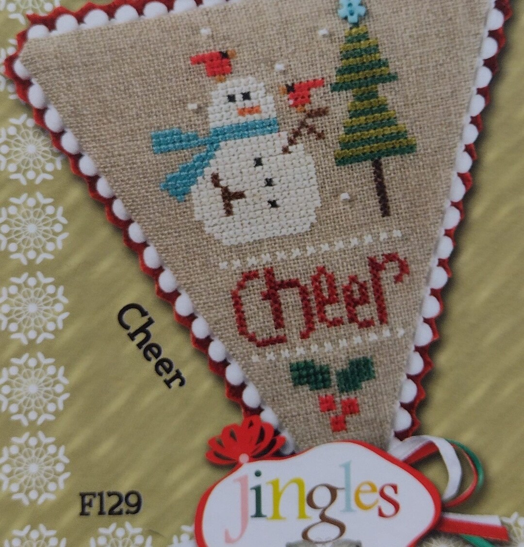 Joyous Cheer (F129) Jingles Cross Stitch Design by Lizzie Kate - Etsy