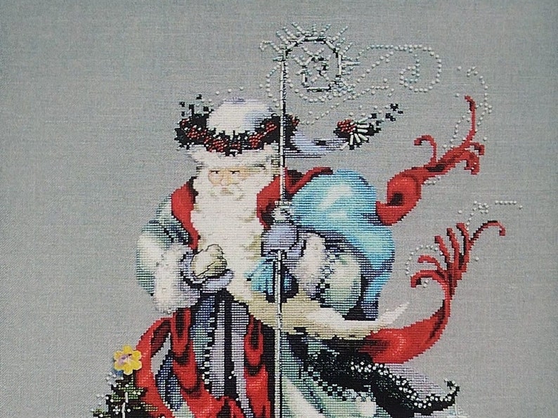 Victorian Winter White Santa (MD-100) Cross Stitch Design by Mirabilia ...