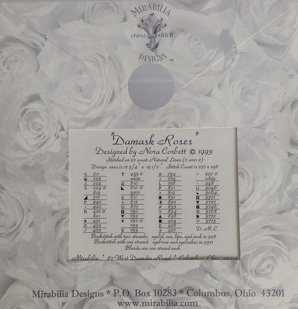 Elegant Damask Roses Cross Stitch Pattern by Mirabilia - Etsy