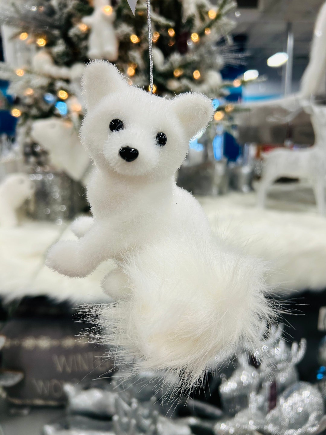 Arctic Fox Realistic Looking Polar Fox Christmas Decorations. - Etsy