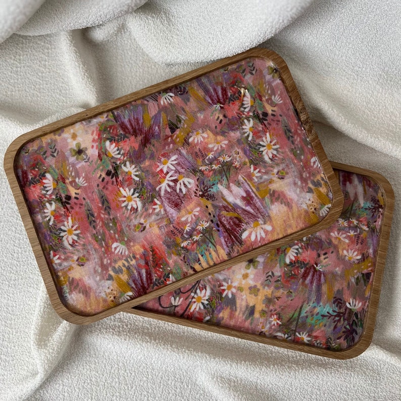 Wood Serving Tray Decoupage Tray Floral Tray Decorative Tray - Etsy