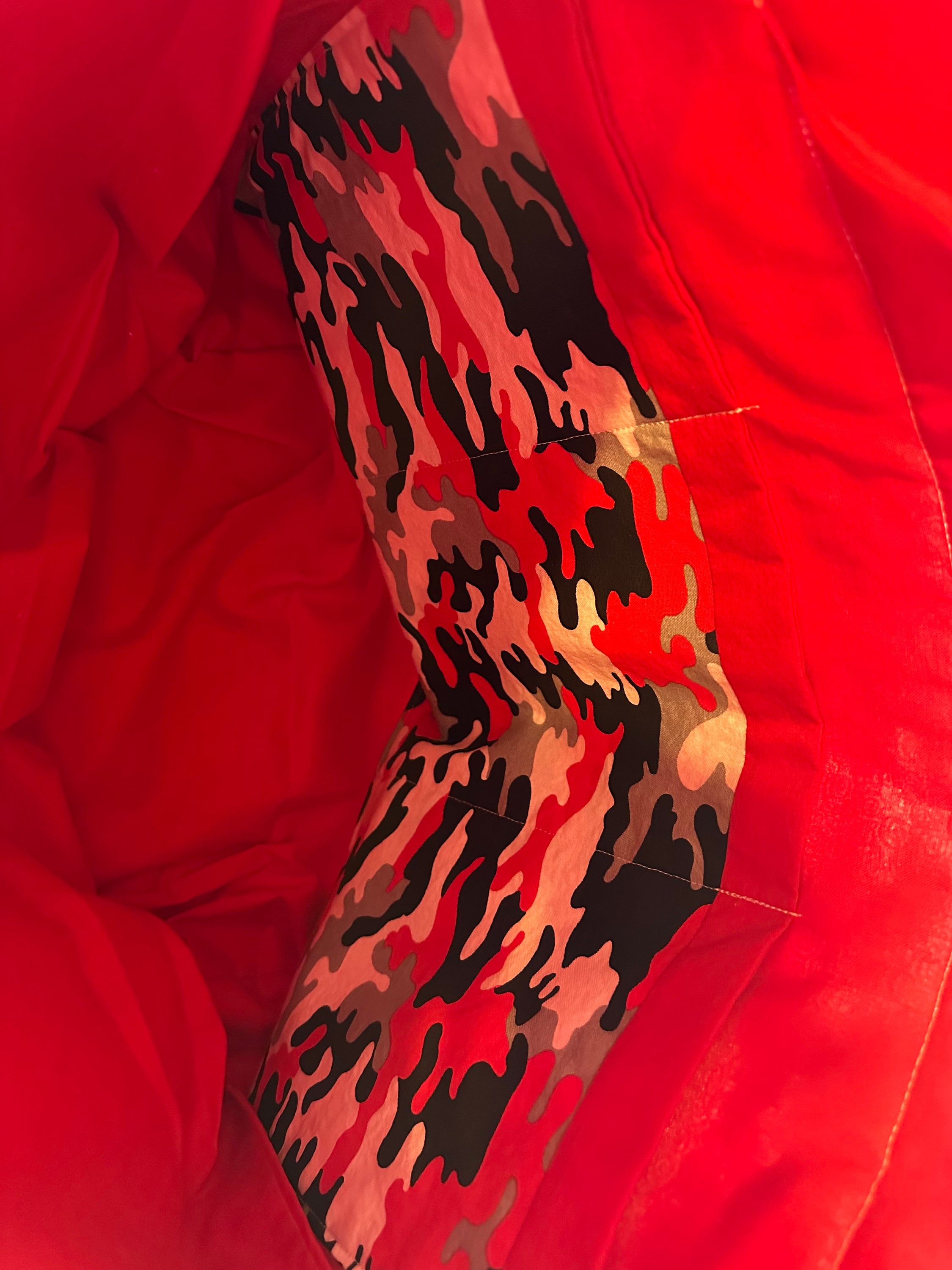 Large Red Camo Quilted Tote/bag//purse Handmade - Etsy