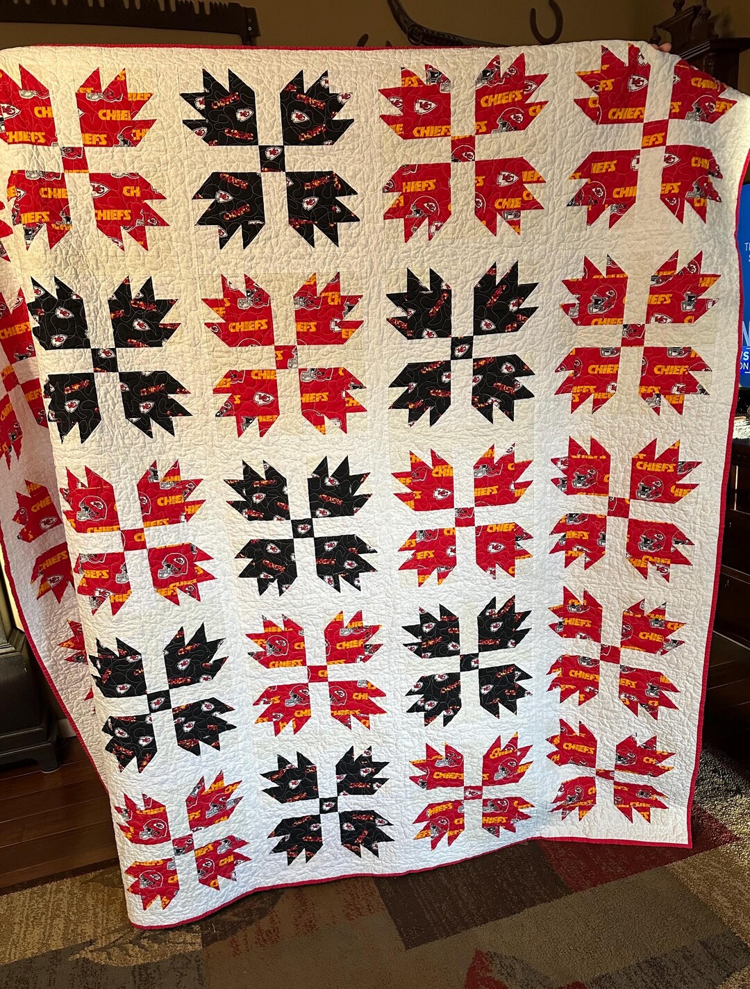 Kansas City Chiefs Bear Claw Quilt - Etsy