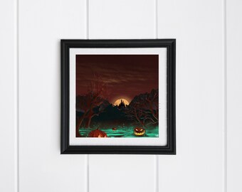 PRINTABLE Halloween Wall Art, Rustic Neutral Moody Print, Ghosts ...