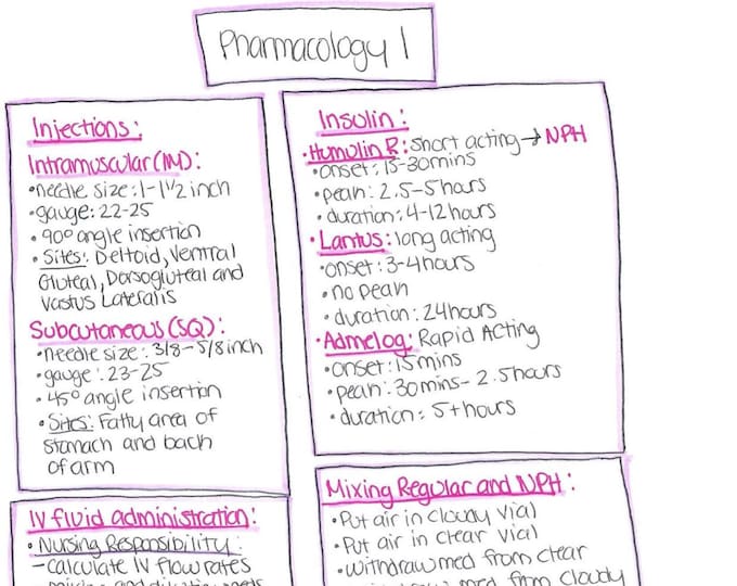 NCLEX Pharmacology Notes - Etsy
