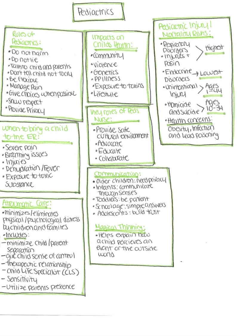 NCLEX Peds Notes - Etsy