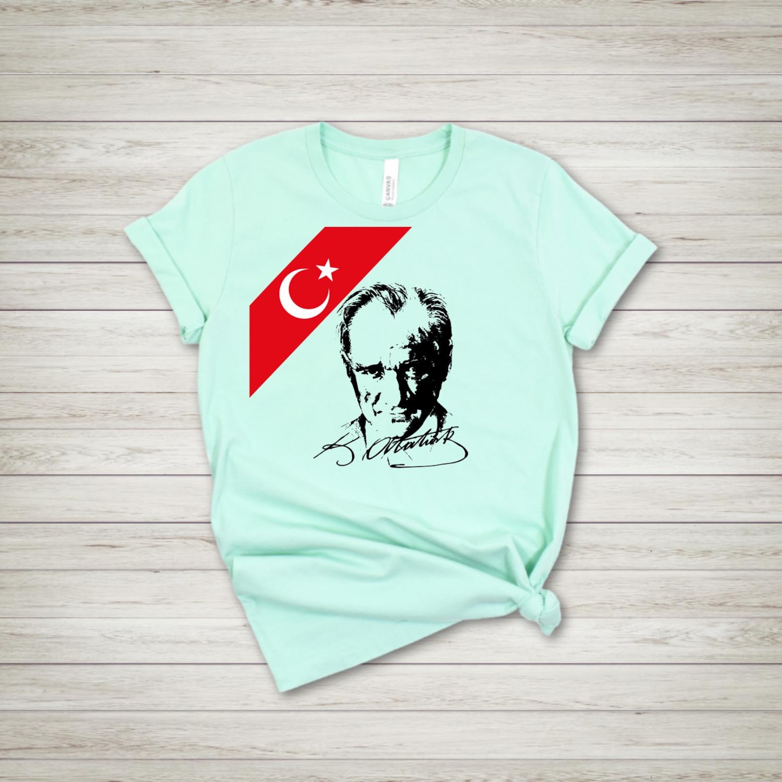 Turkish Flag and Ataturk Portrait T-shirt, Celebrate Republic Day With ...