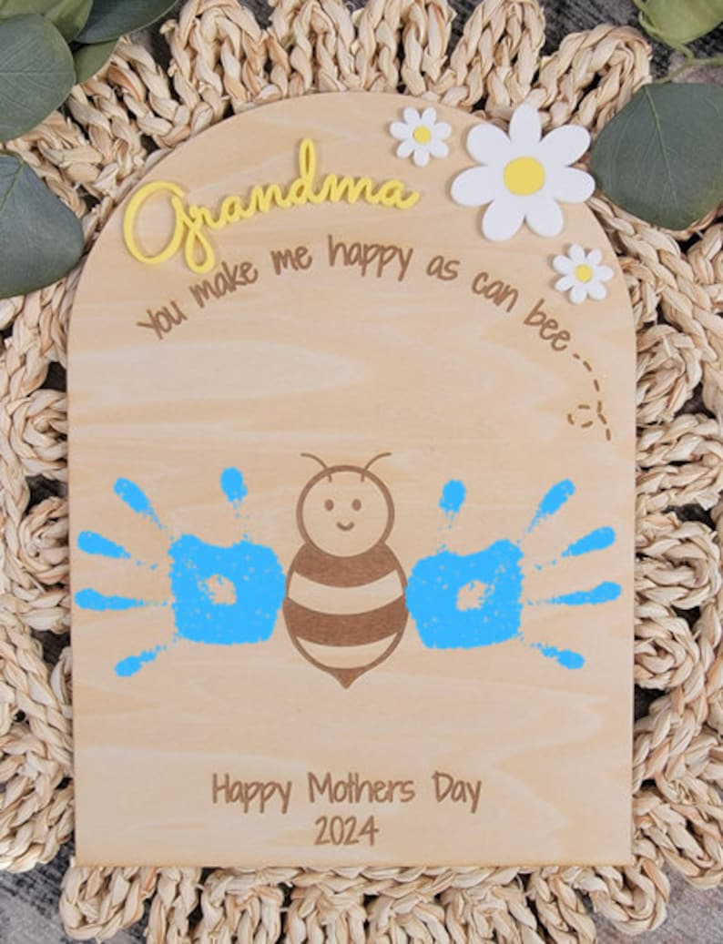 Mothers Day Handprint, Mothers Day Gift, DIY Handprint Sign Mothers Day ...