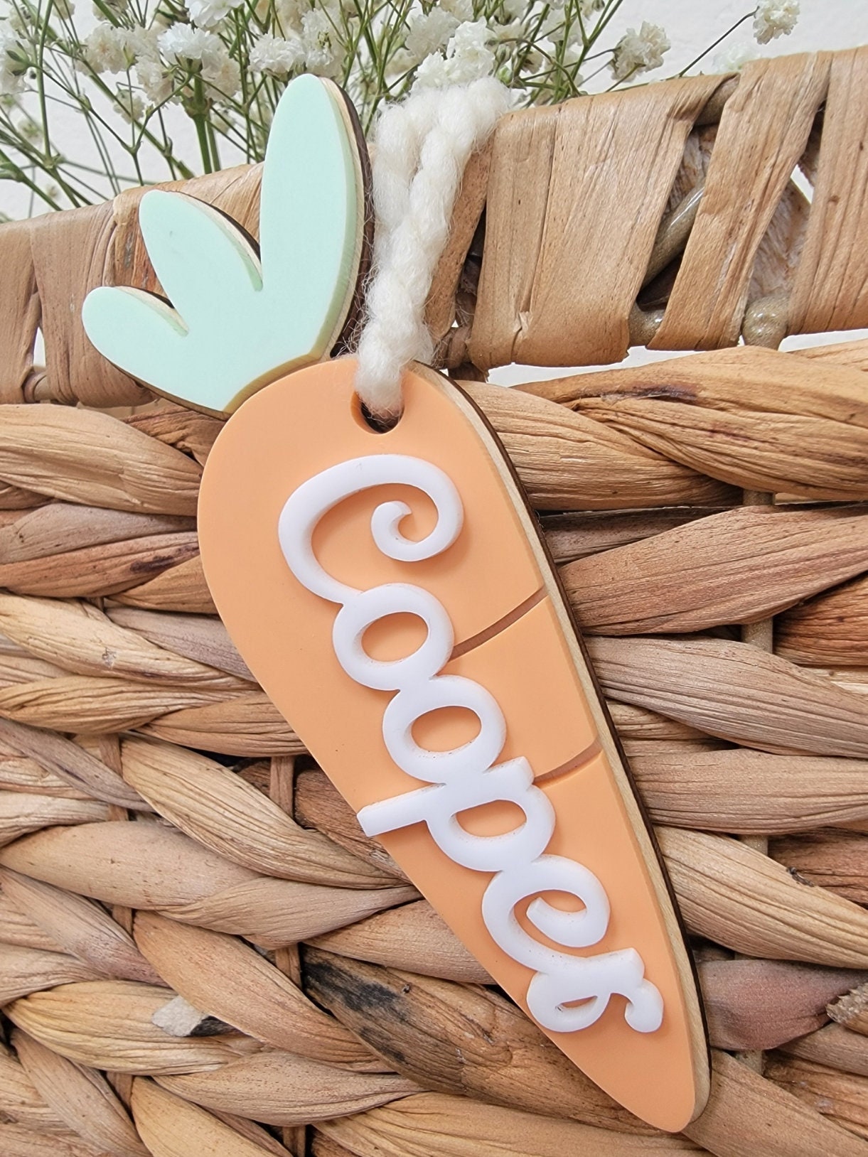 Carrot Easter Basket Tag, Personalized Easter Tag, Easter Gift Tag ...