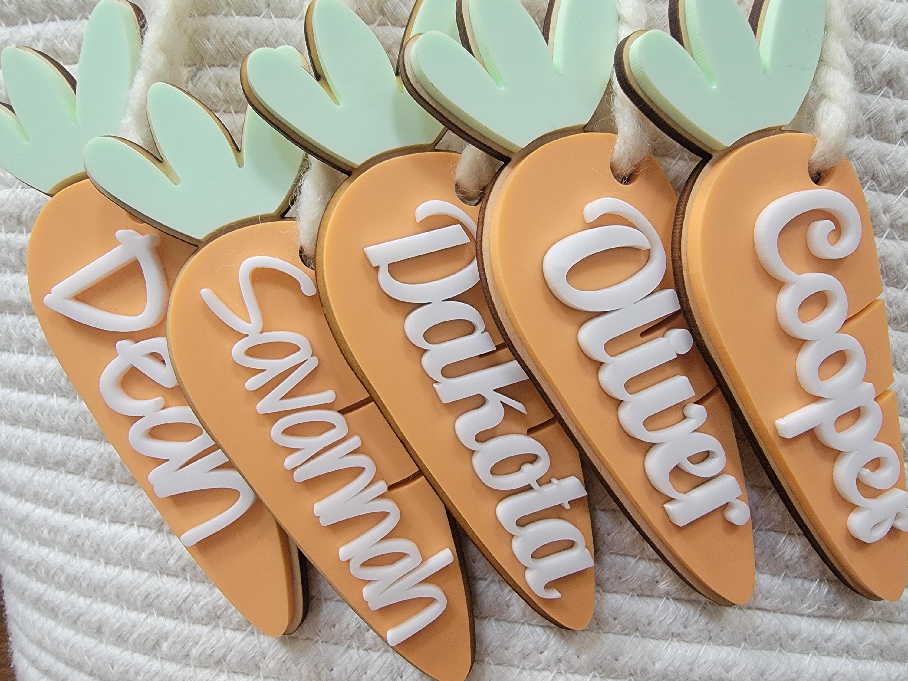 Carrot Easter Basket Tag, Personalized Easter Tag, Easter Gift Tag ...