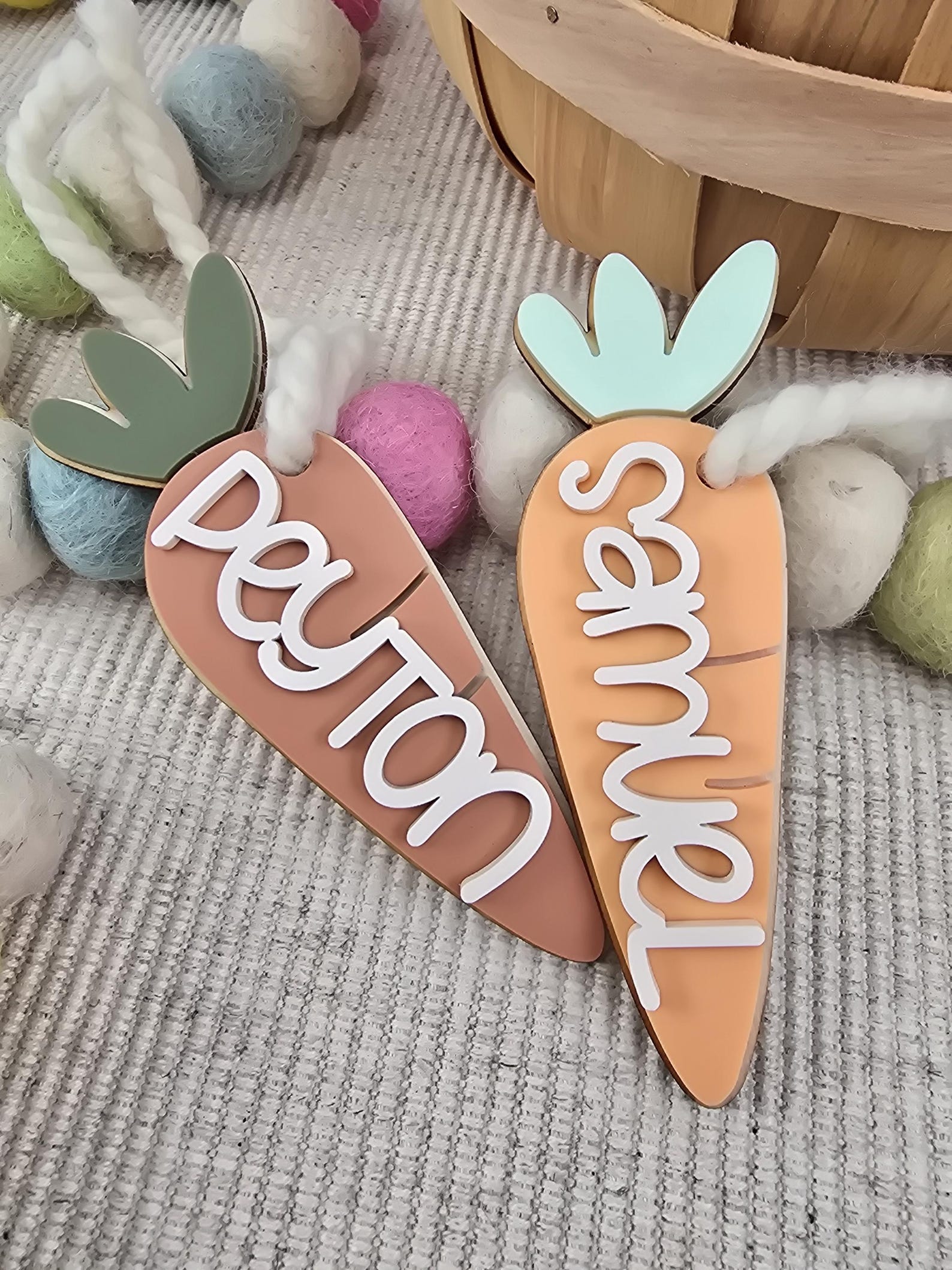 Carrot Easter Basket Tag, Personalized Easter Tag, Easter Gift Tag ...