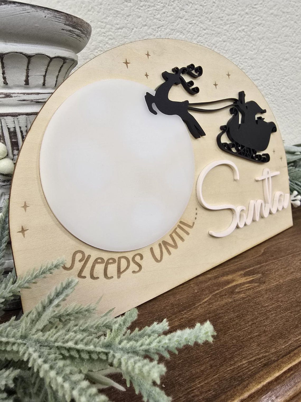Christmas Countdown, Sleeps Until Santa Dry Erase Board, Christmas ...