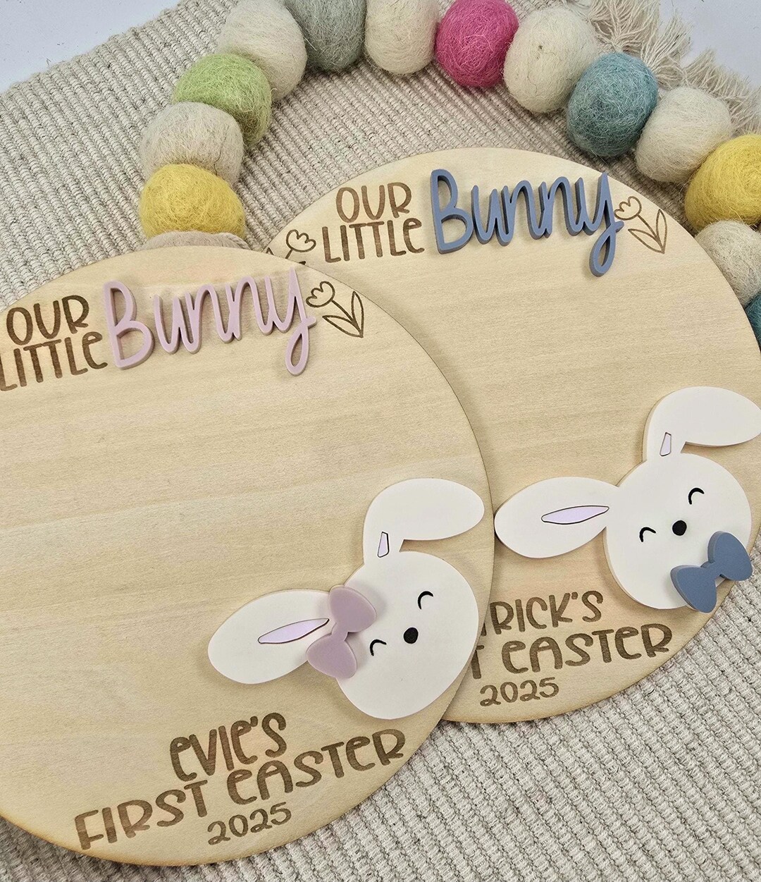 Personalized Baby Handprint Sign, Baby's First Easter, DIY Handprint ...