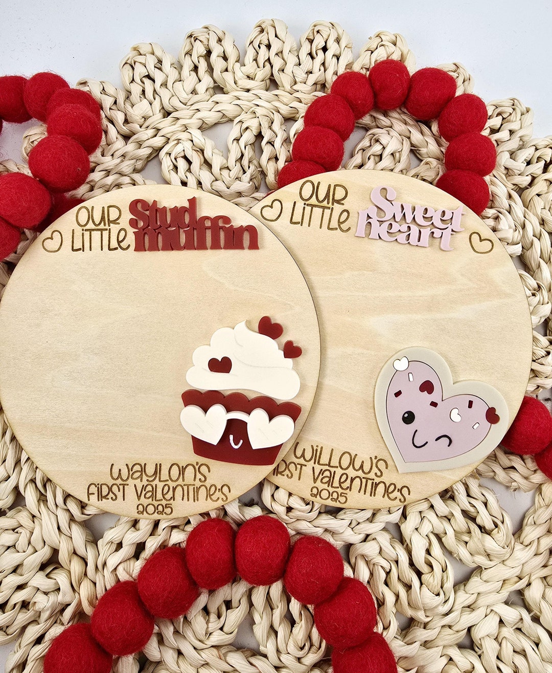 Personalized Baby Handprint Sign, Baby's First Valentine's Day, DIY ...