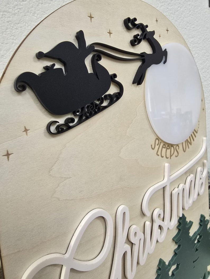 Christmas Countdown, Sleeps Until Santa Dry Erase Board, Christmas ...