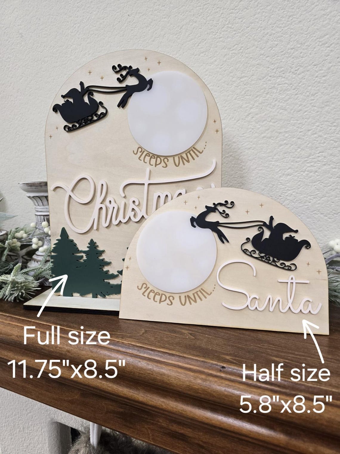 Christmas Countdown, Sleeps Until Santa Dry Erase Board, Christmas ...