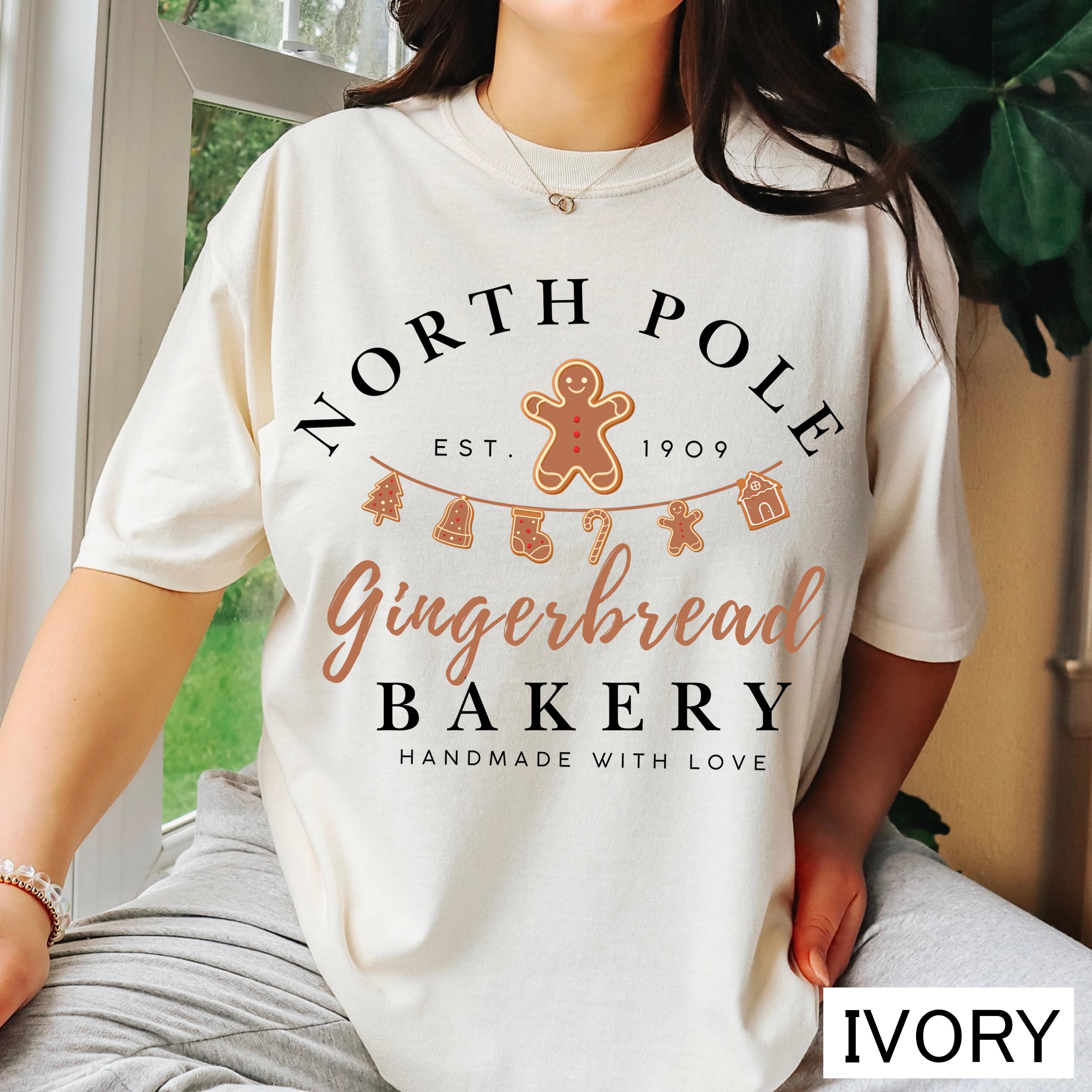Comfort Colors® Gingerbread Bakery Shirt, Vintage Christmas Outfit ...