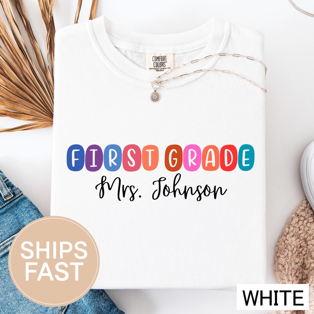 First Grade Teacher T-shirt, Back to School Shirt, Firstgrade Teacher ...