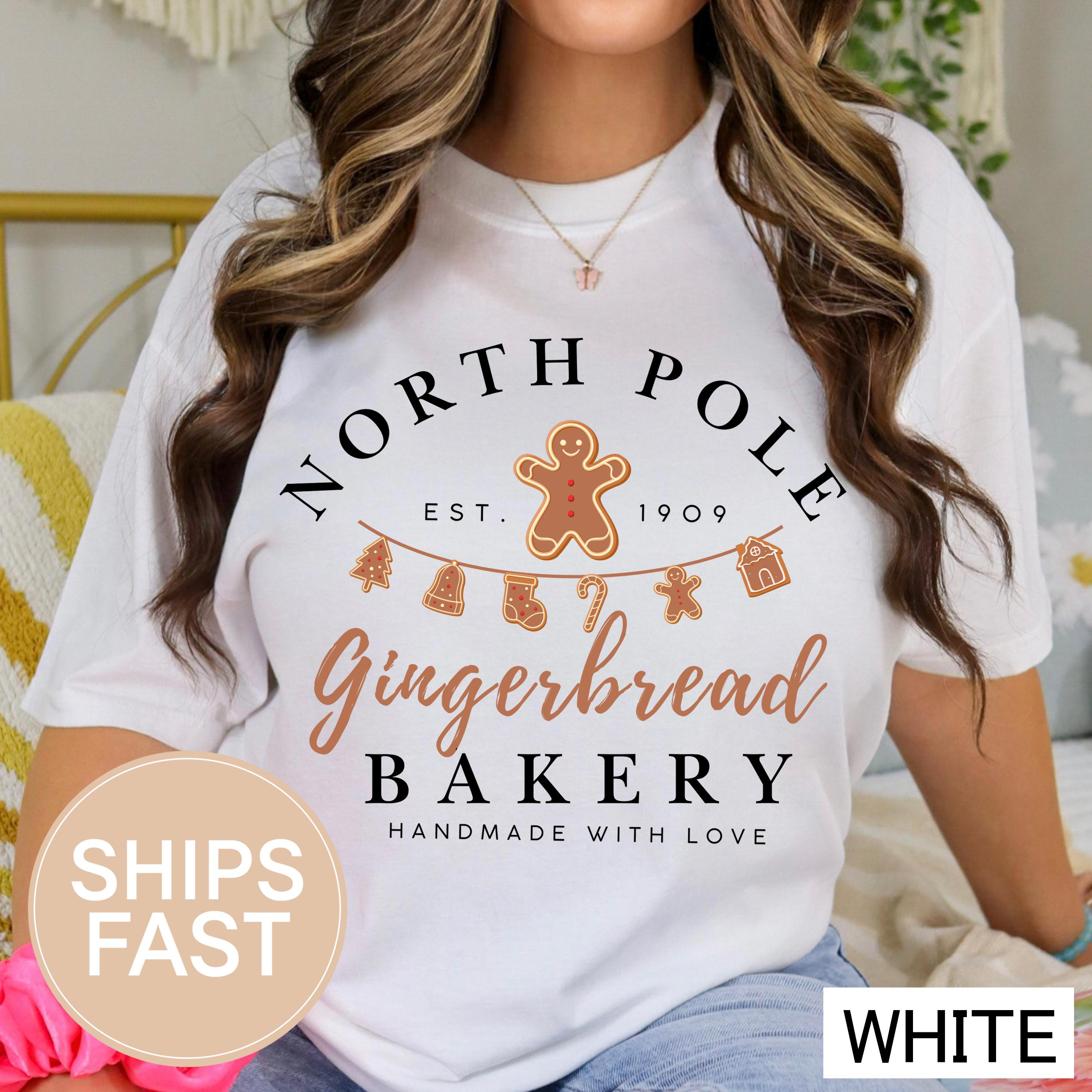 Comfort Colors® Gingerbread Bakery Shirt, Vintage Christmas Outfit ...