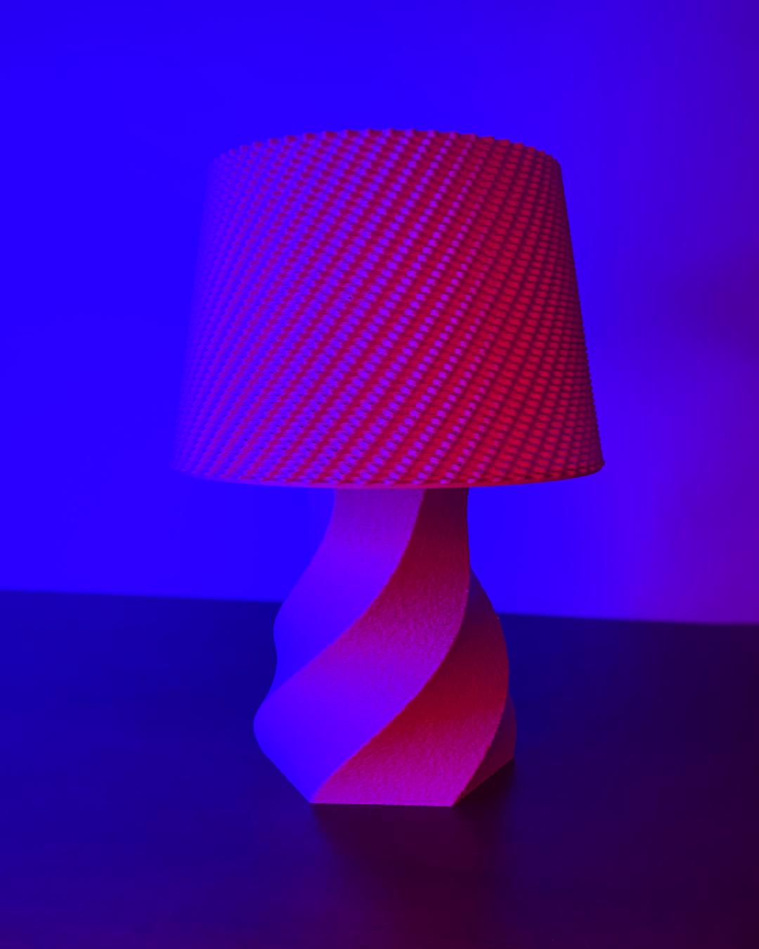 3d-printed Textured Lampshade With Twisted Base Modern Eco-friendly ...
