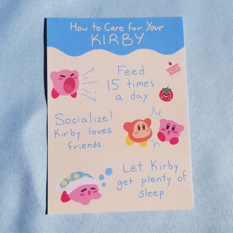 Kirby Care Guide 5"x7" Art Print - Etsy