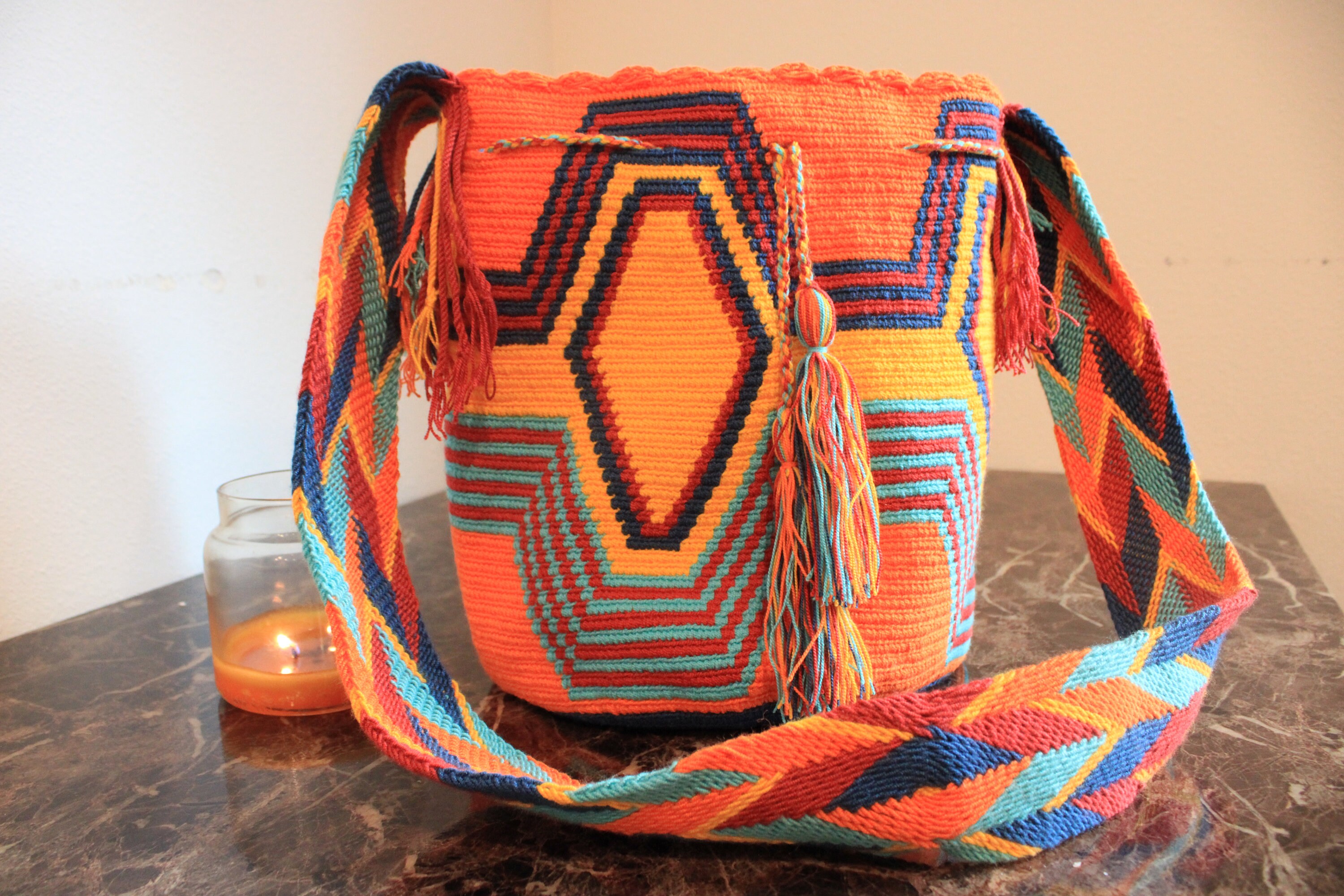 Colombian Handbag Wayuu | Large Crossbody High Quality | Mochila Tribal ...