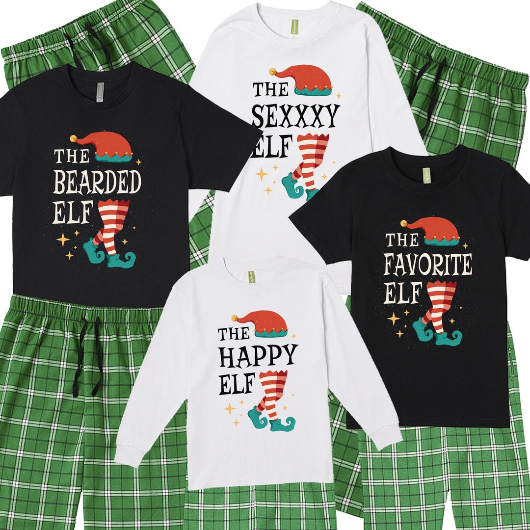 Elf Family Christmas Pajamas Set Personalized Family Pjs Elf - Etsy