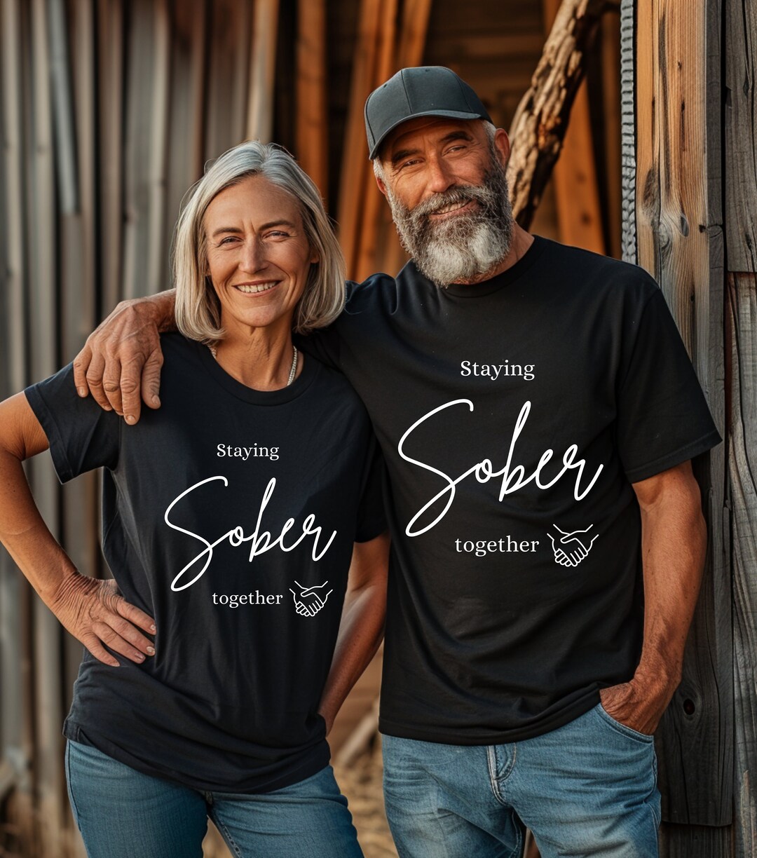 Staying Sober Together Tee - Recovery Gift, Matching Couple Shirt - Etsy