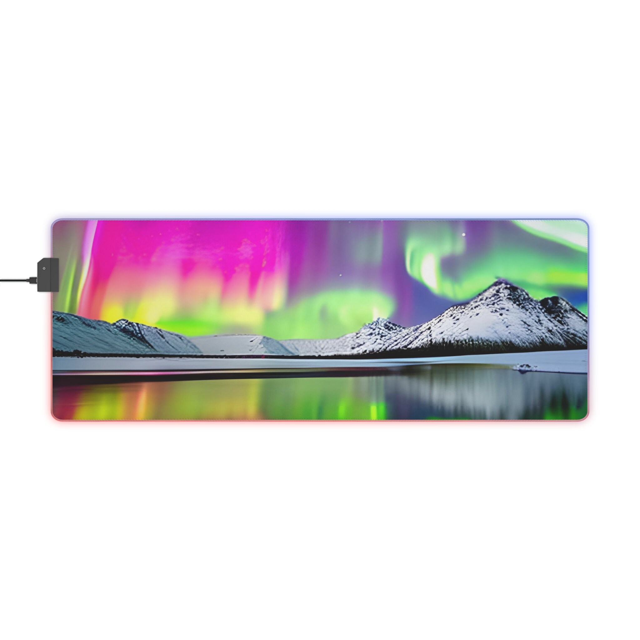 Northern Lights LED Gaming Mouse Pad, Sky Reflections in Water Light up ...