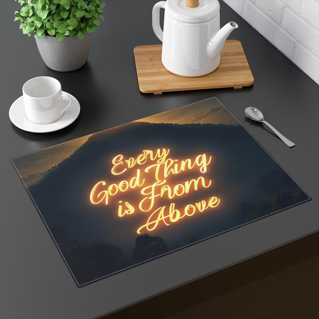 Religious Placemat, Scripture Dinner Table Decor, Faith Kitchen Table ...