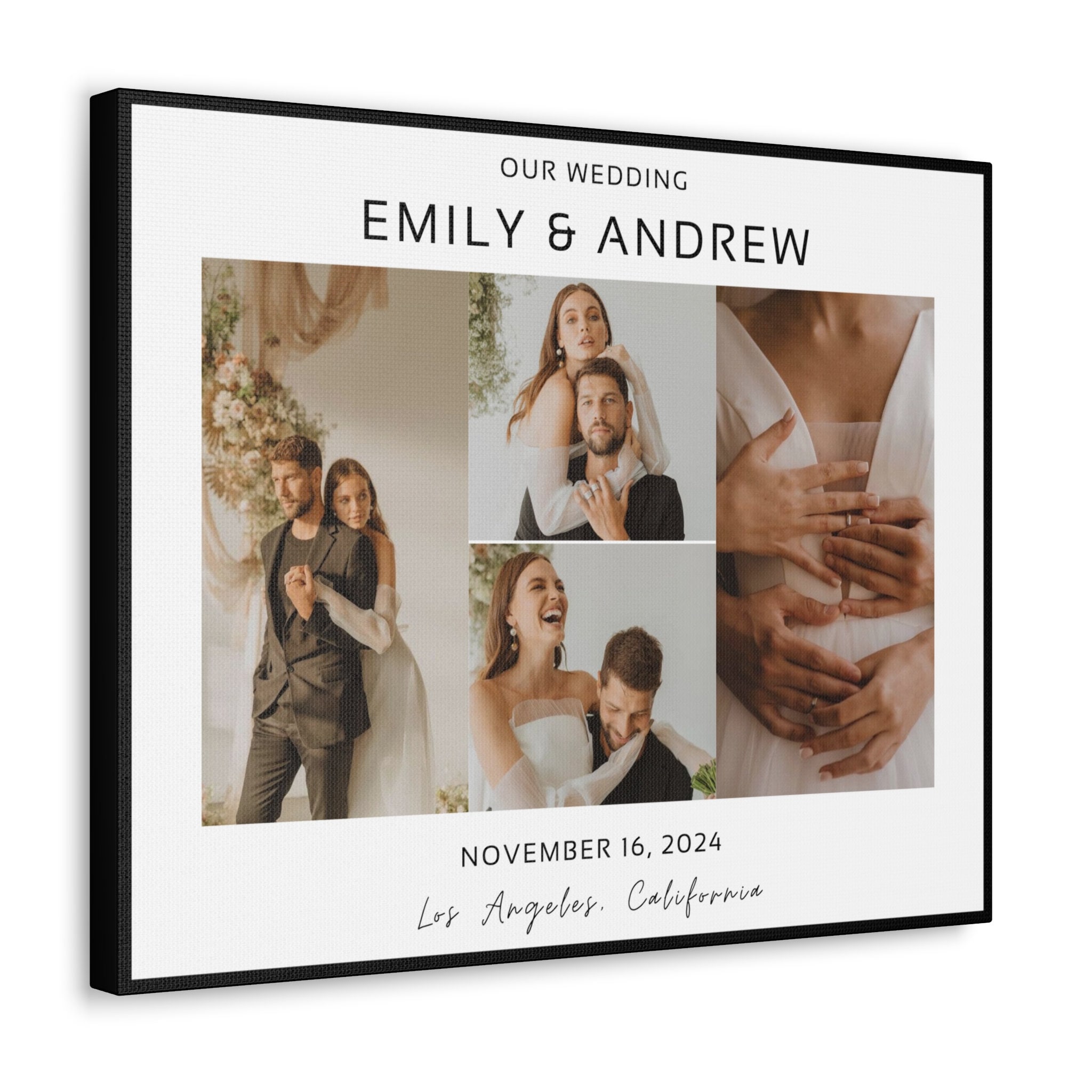 Our Wedding Canvas, Personalized Photo Collage Canvas, Wedding Photo ...