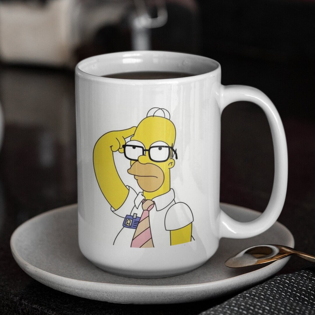 Simpsons Mug, Smart Homer, Fun Mugs, A Gift for Simpsons Fans, Simpsons ...