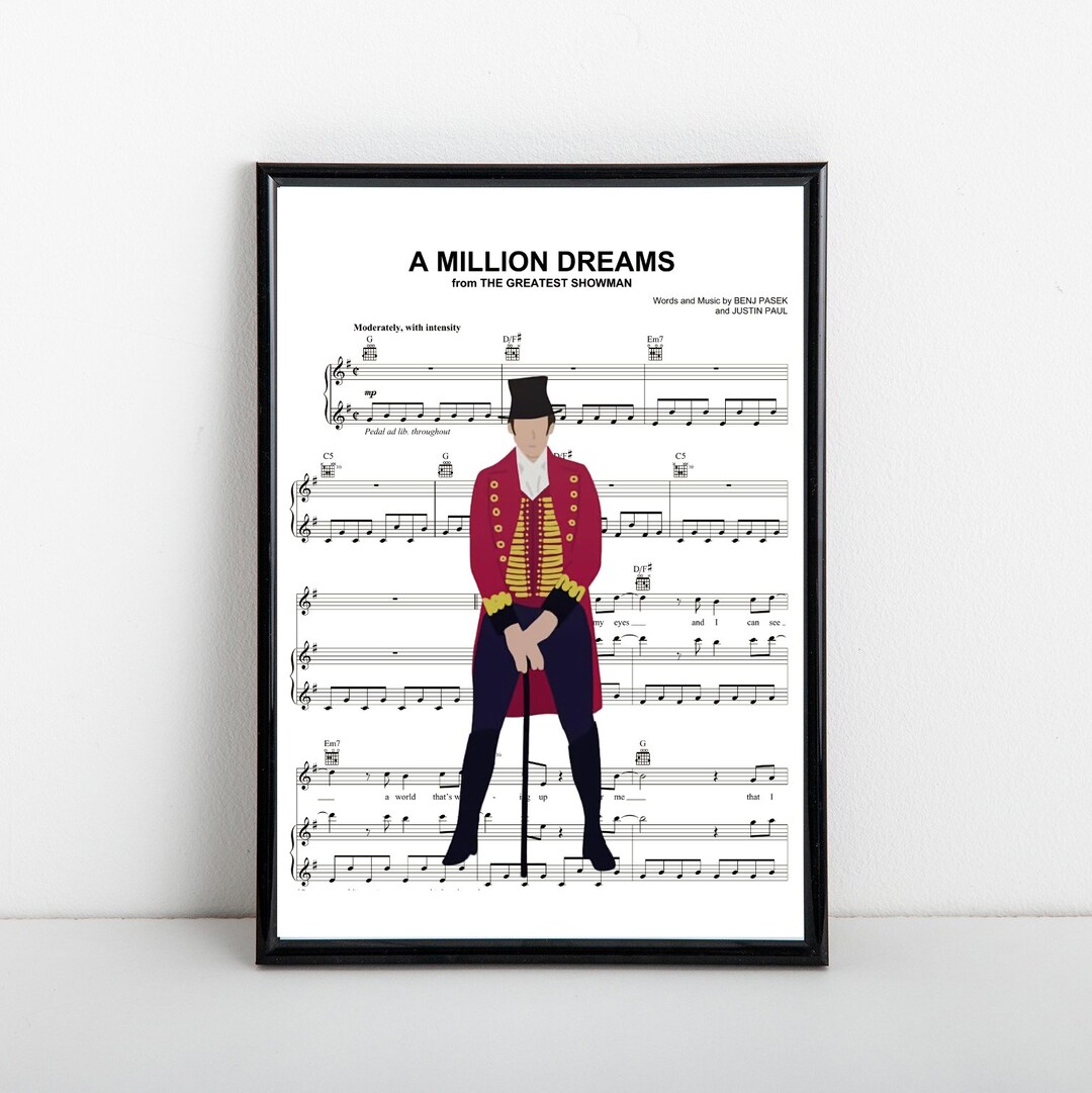 Digital Download the Greatest Showman Music Sheet Print Greatest ...