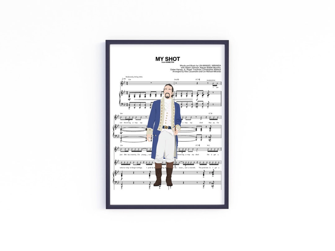 Digital Download Hamilton Music Sheet Print Hamilton My Shot - Etsy