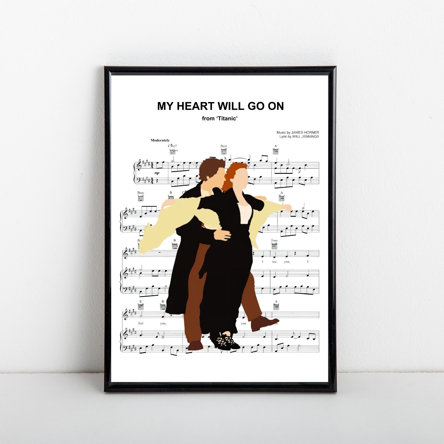 A4 Print Titanic Music Sheet Print Titanic My Heart Will Go on Music ...