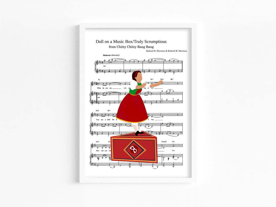 Digital Download Chitty Chitty Bang Bang Music Sheet Print Doll on A ...