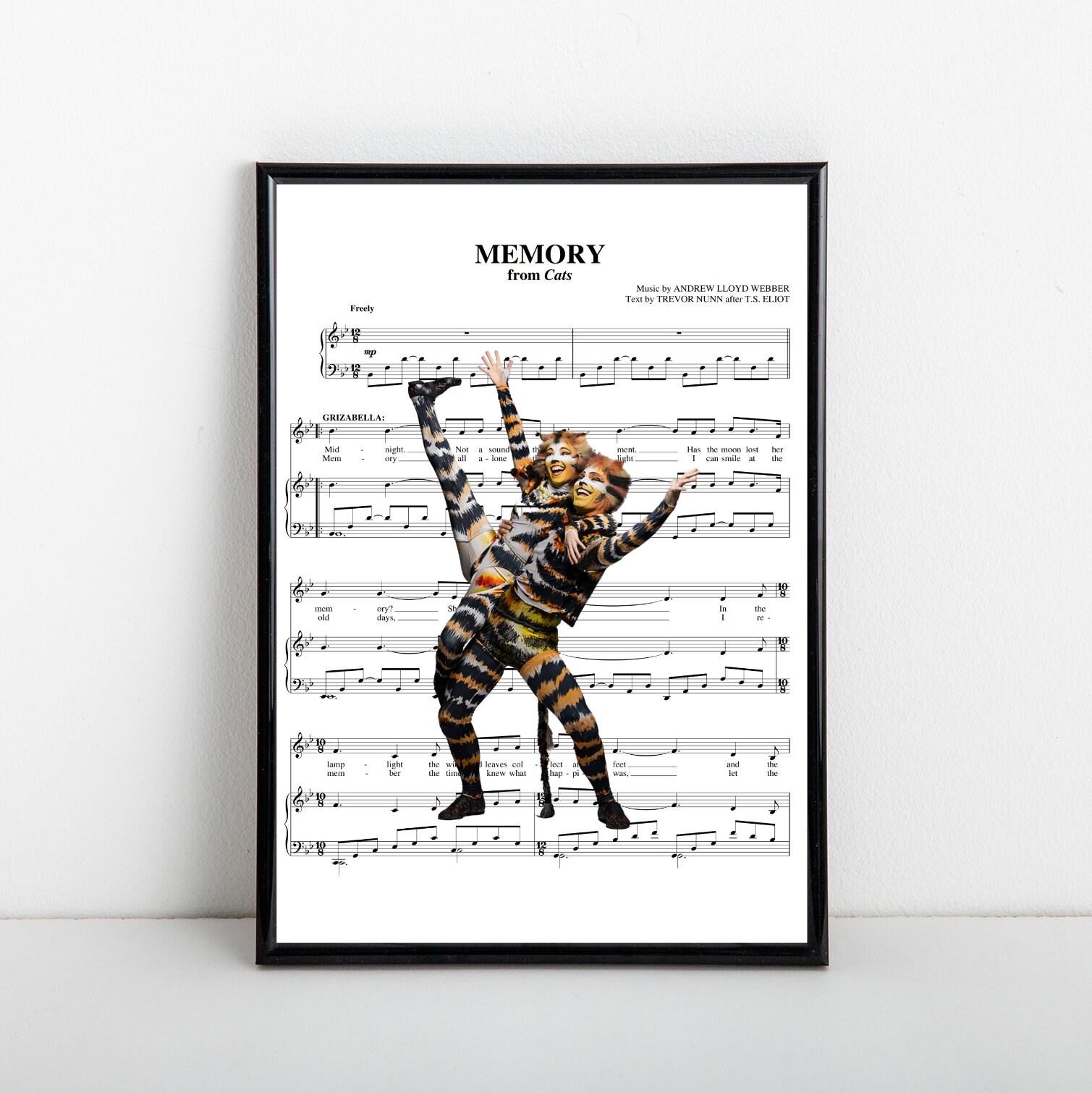 Digital Download Cats Music Sheet Print Cats Memory Music - Etsy