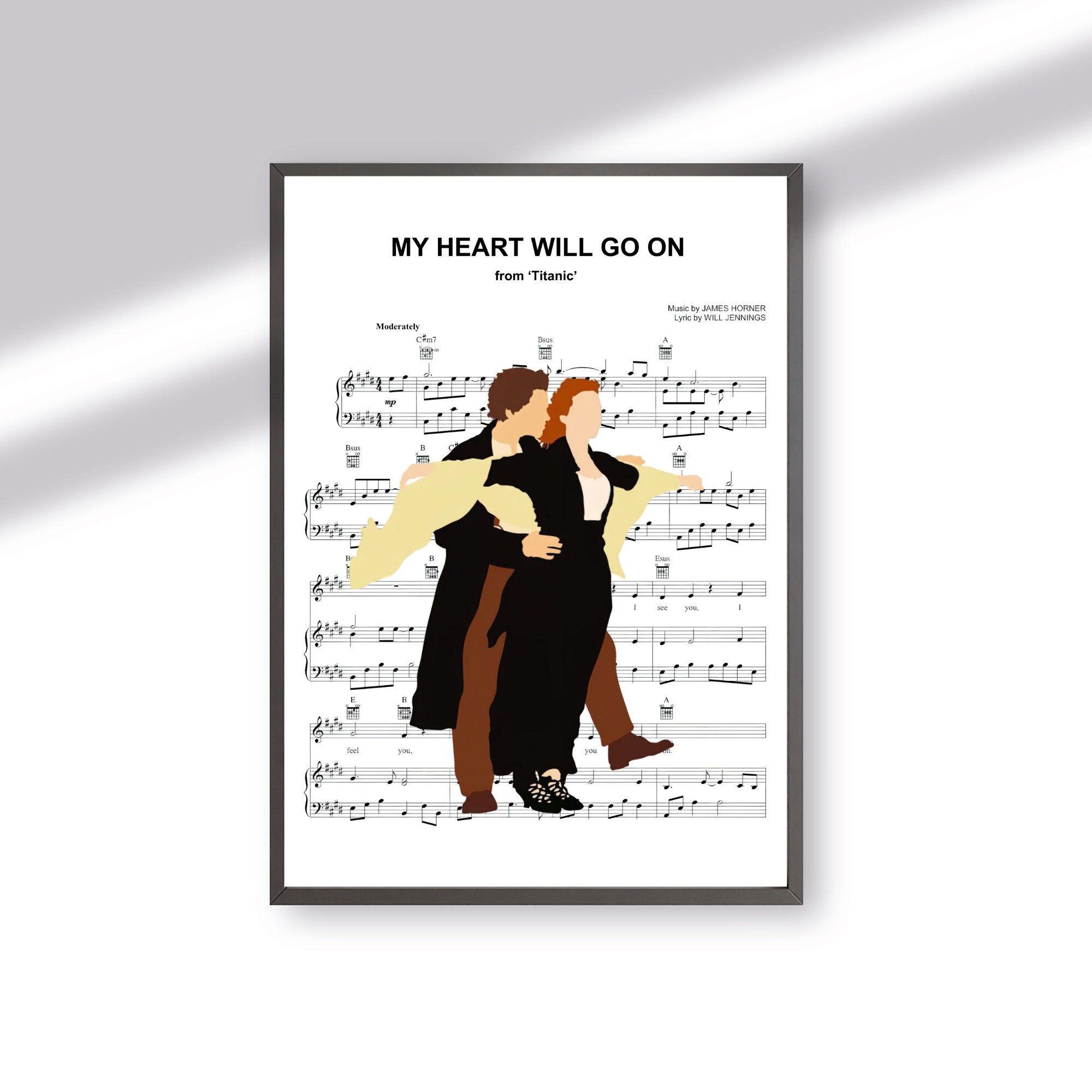 A4 Print Titanic Music Sheet Print Titanic My Heart Will Go on Music ...