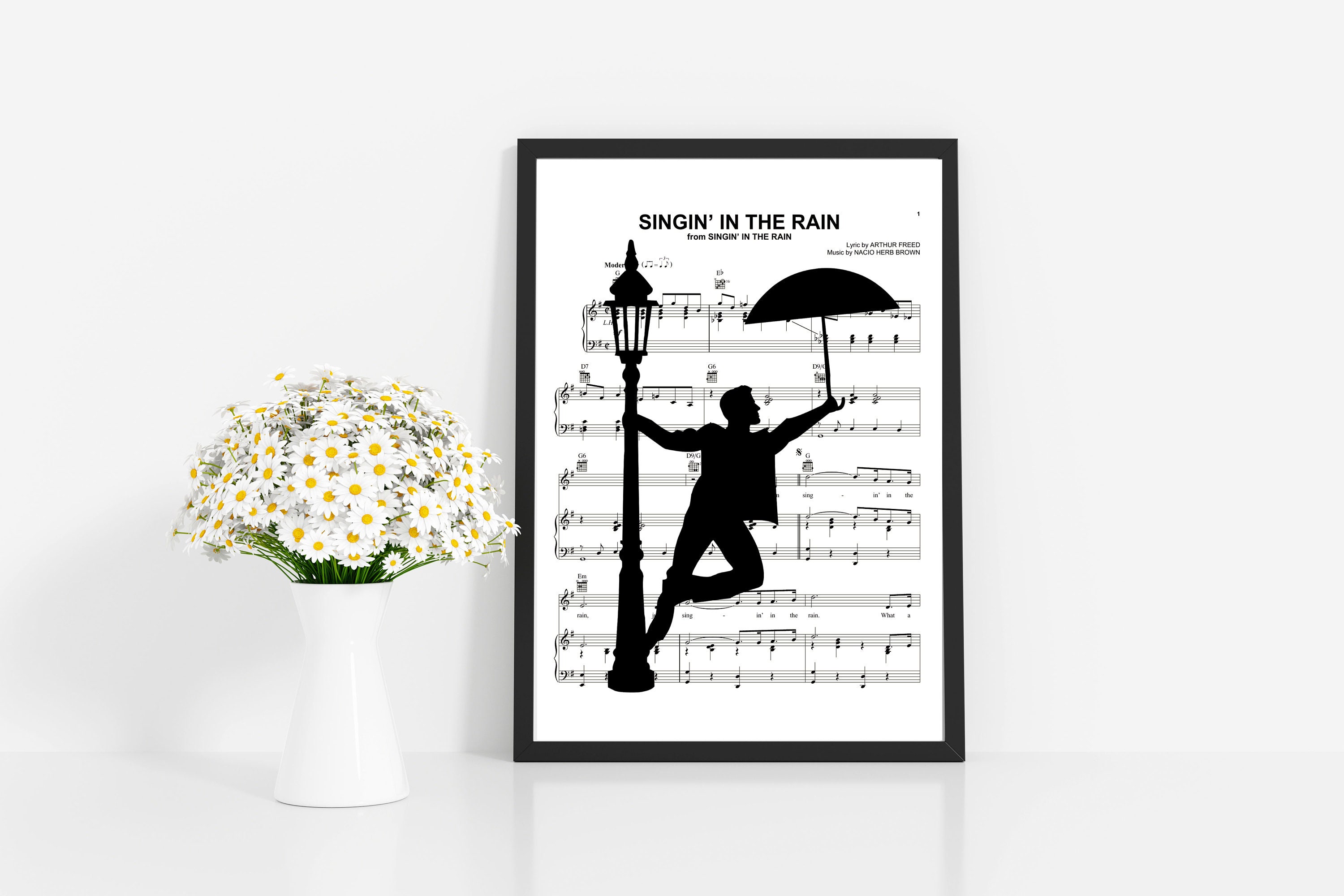A4 Print Singing in the Rain Music Sheet Print Singing in the Rain ...