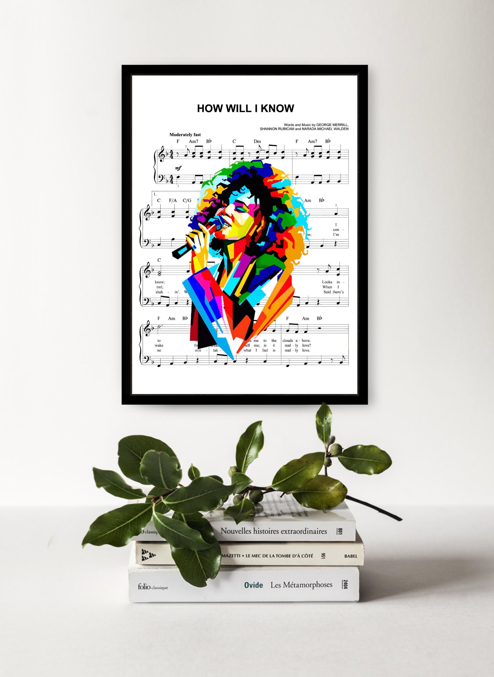 Digital Download Whitney Houston Music Sheet Print Whitney Houston How ...