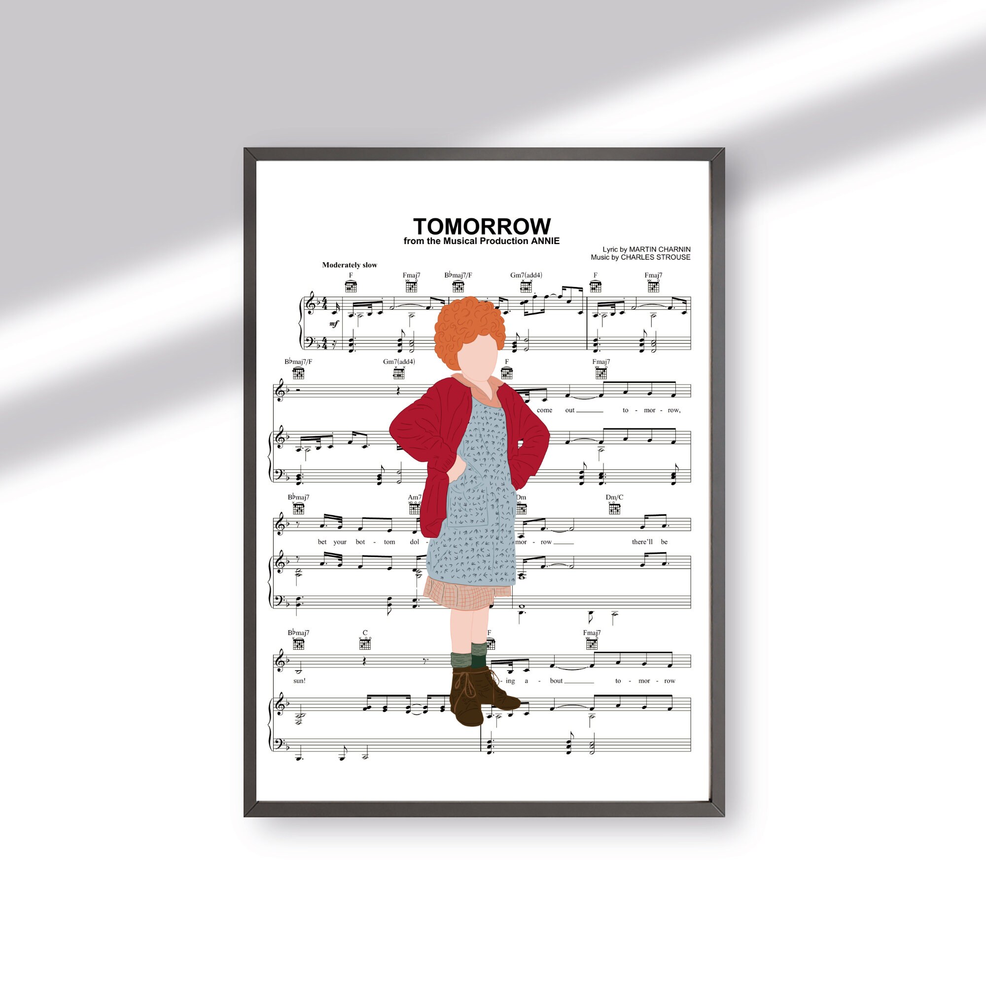 Digital Download Annie Tomorrow Music Sheet Print Annie Tomorrow Music ...