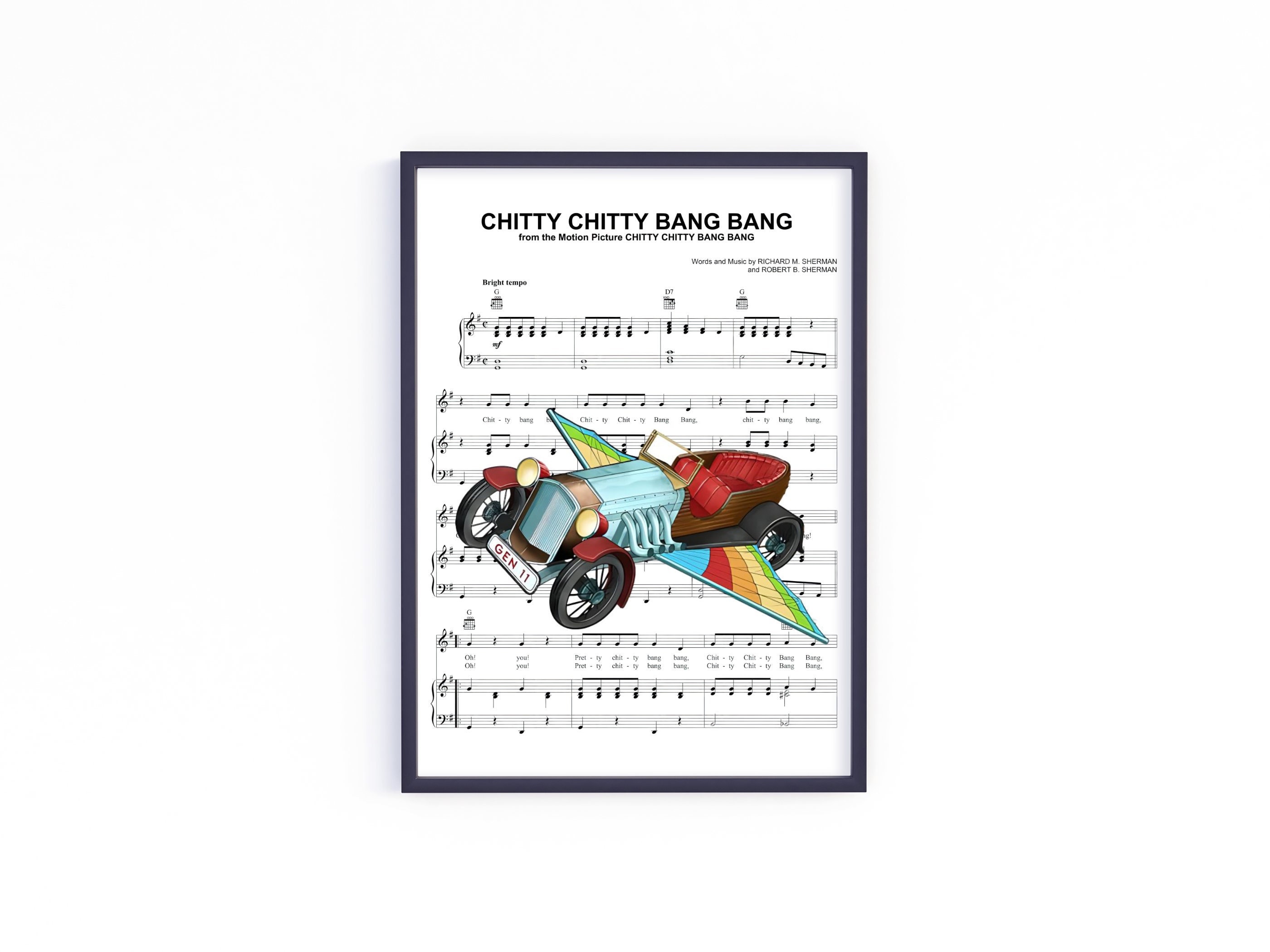 Digital Download Chitty Chitty Bang Bang Music Sheet Print - Etsy