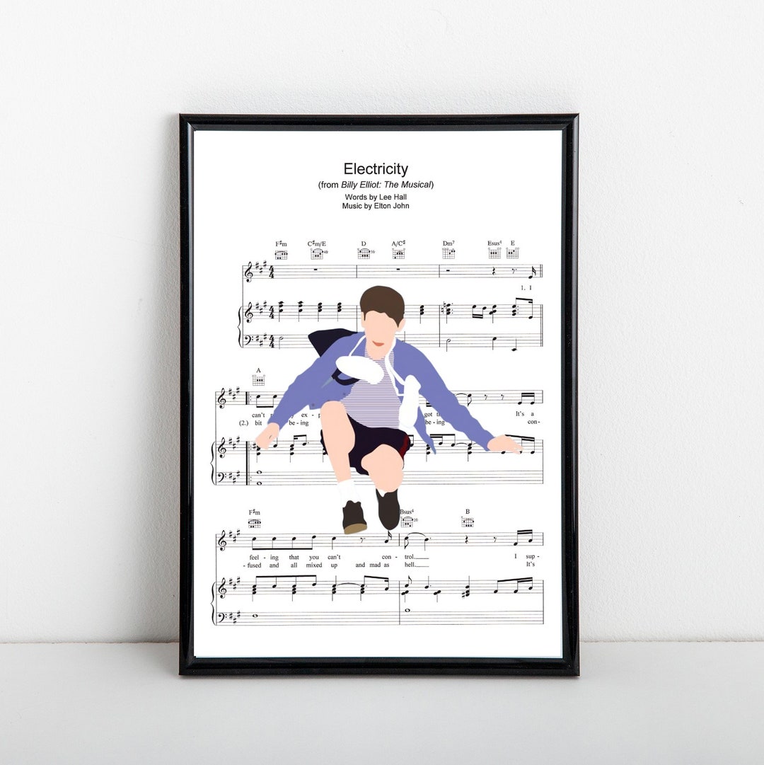 Digital Download Billy Elliot Music Sheet Print Billy Elliot ...