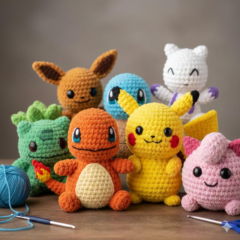 50+ Pokémon-inspired Amigurumi Crochet Patterns – Beginner to Advanced ...
