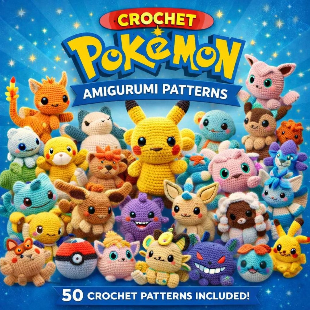 50+ Pokémon-inspired Amigurumi Crochet Patterns – Beginner to Advanced ...