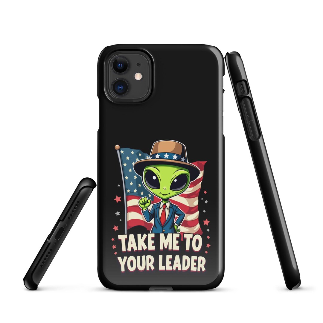 Funny Alien Take Me to Your Leader With USA Flag Patriotic Sci-fi Humor ...