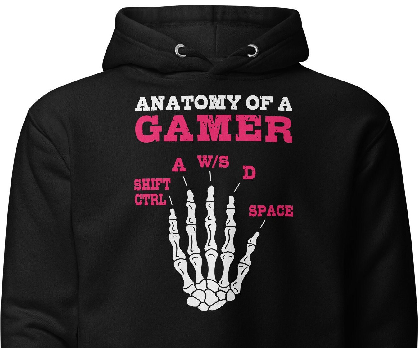 Anatomy of a Gamer, Skeleton Hand With Some Keyboard Keys - Etsy