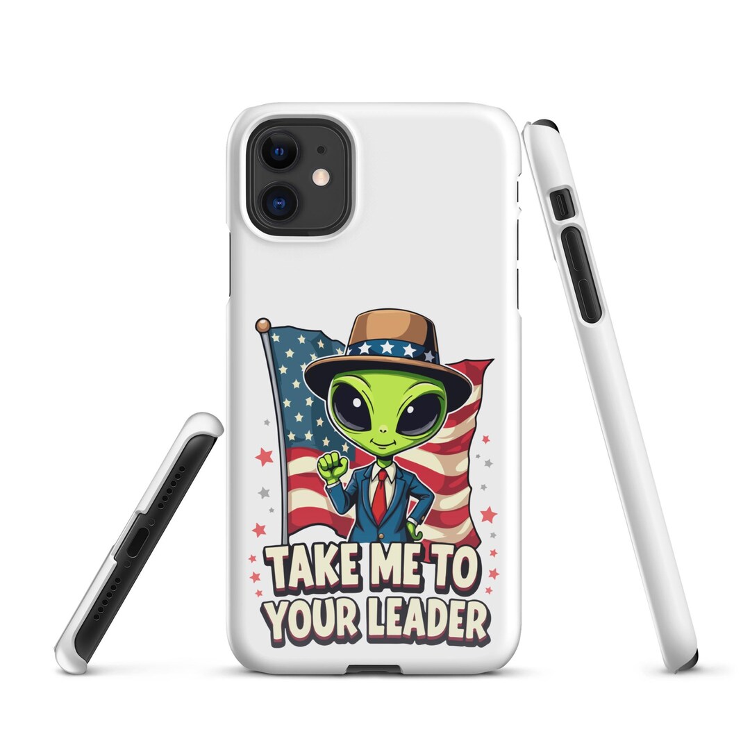 Funny Alien Take Me to Your Leader With USA Flag Patriotic Sci-fi Humor ...