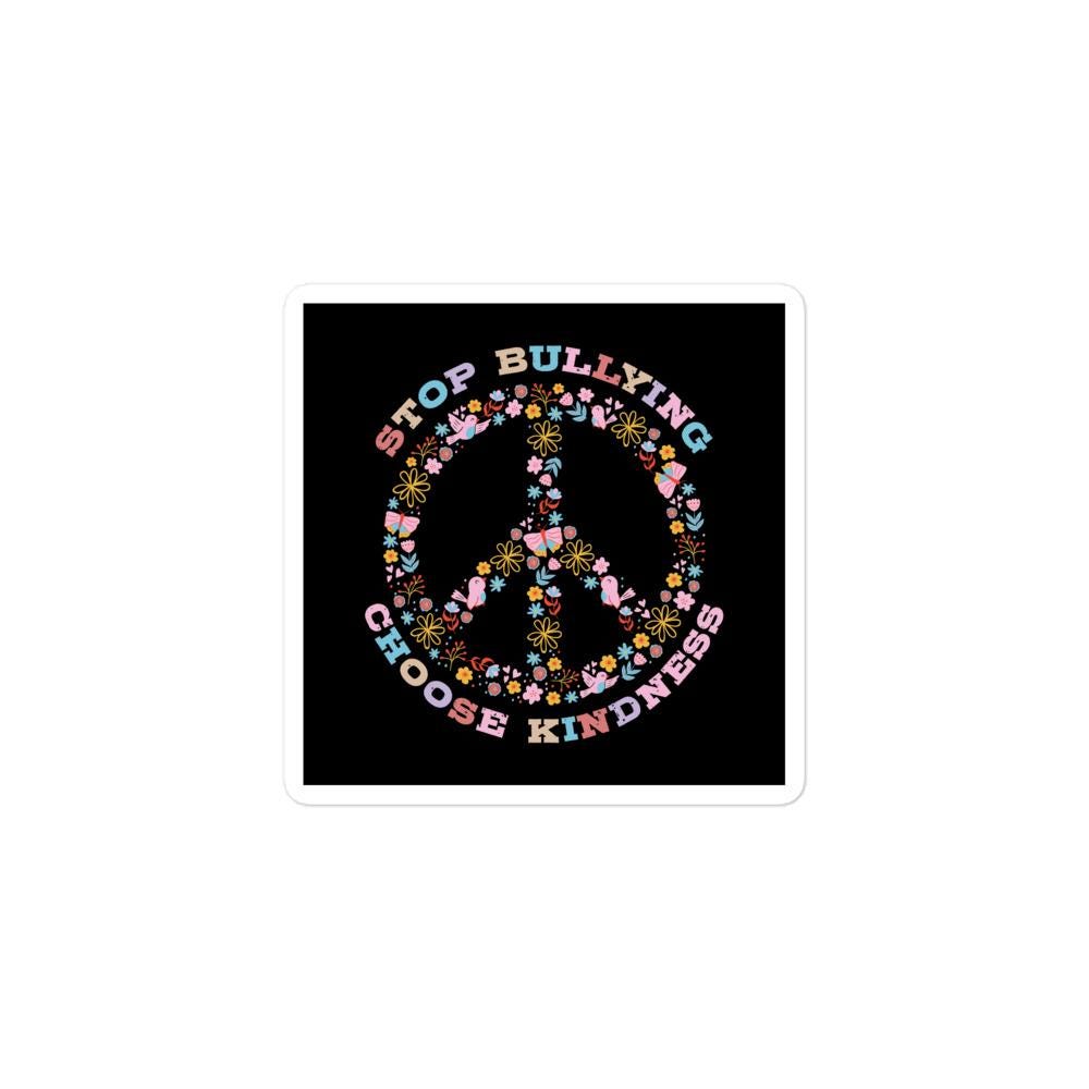 Stop Bullying Choose Kindness Peace Sign, Anti Bullying Positive ...