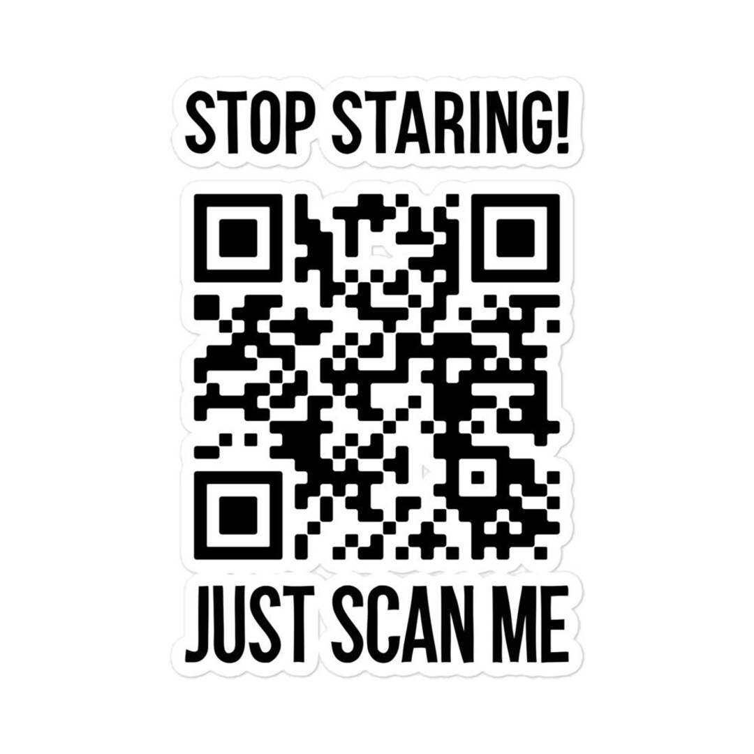 Scan Me QR Code Sticker - Bubble-free Vinyl - Etsy